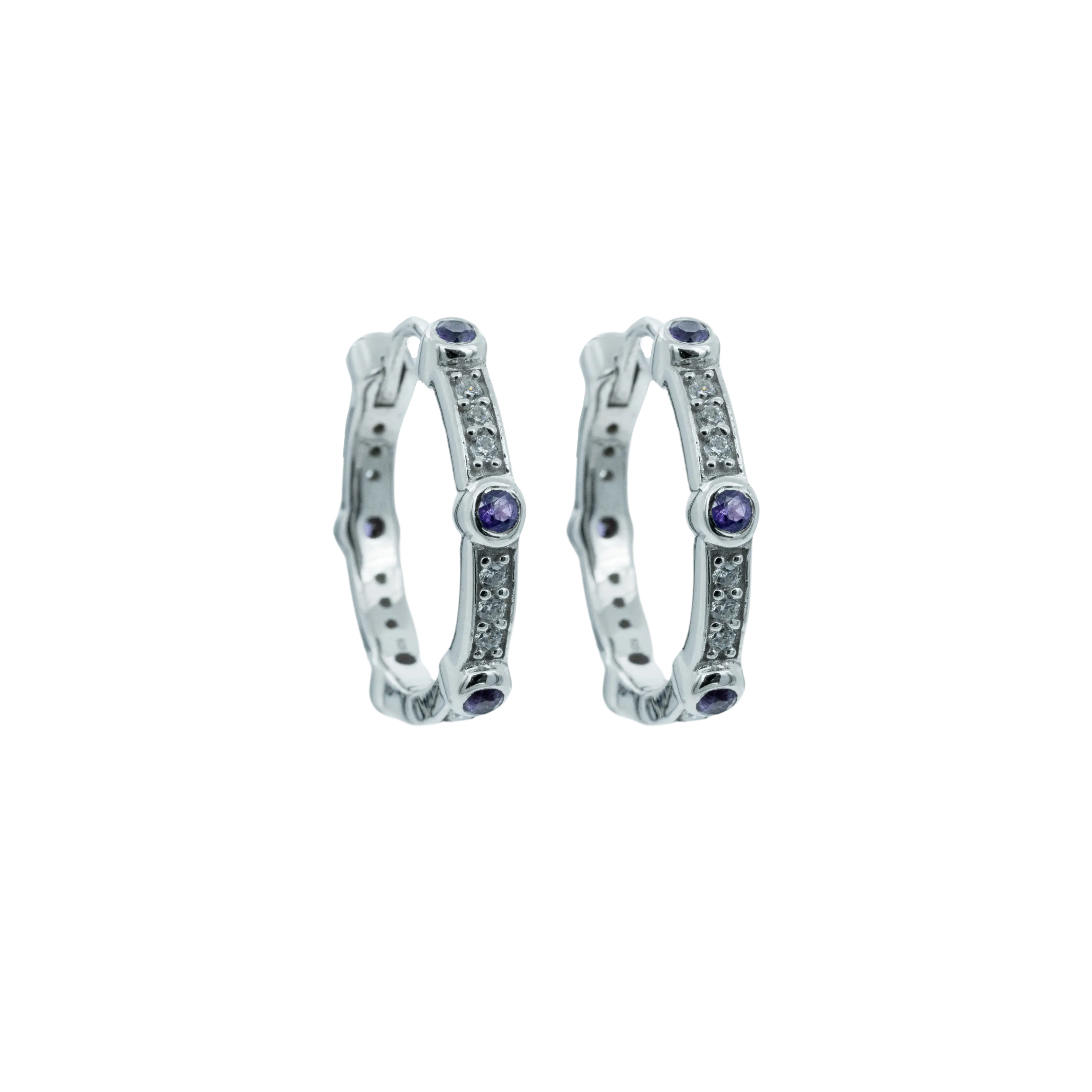 Hoops, Illuminare 3 Viola -Silver